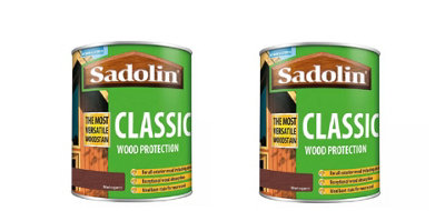 Sadolin Classic Wood Protection Mahogany 1L Pack of 2