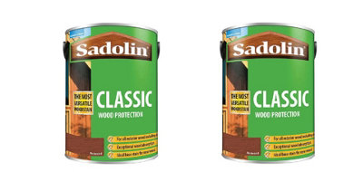 Sadolin Classic Wood Protection Redwood 5L Pack of 2