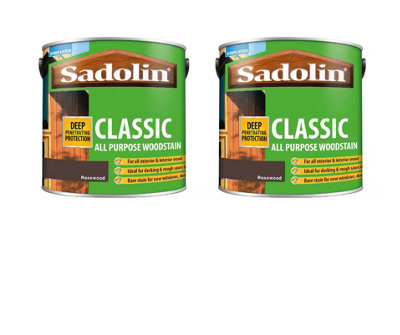 Sadolin Classic Wood Protection Rosewood 1L Pack of 2