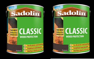 Sadolin Classic Wood Protection Rosewood 5L Pack of 2