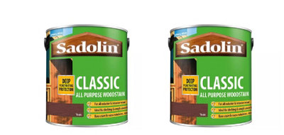 Sadolin Classic Wood Protection Teak 2.5L Pack of 2