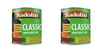 Sadolin Classic Wood Protection Teak 5L Pack of 2