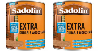 Sadolin Extra Durable Woodstain Natural 5L Pack of 2
