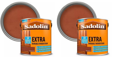 Sadolin Extra Durable Woodstain Redwood 1L Pack of 2