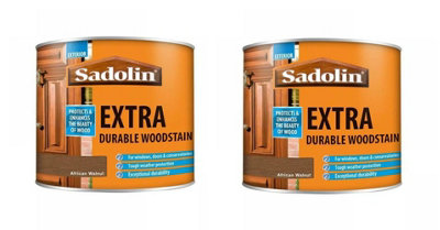 Sadolin Extra Woodstain African Walnut 2.5L Pack of 2