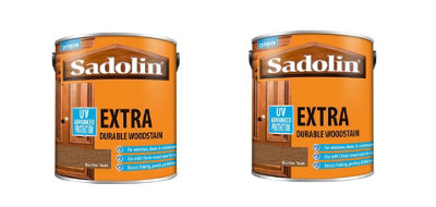 Sadolin Extra Woodstain Burma Teak 2.5L Pack of 2