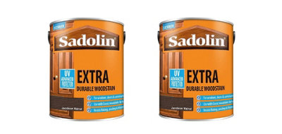 Sadolin Extra Woodstain Jacobean Walnut 2.5L Pack of 2