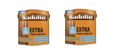 Sadolin Extra Woodstain Light Oak 2.5L Pack of 2