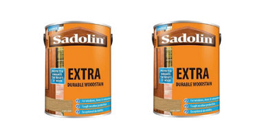 Sadolin Extra Woodstain Light Oak 5L Pack of 2