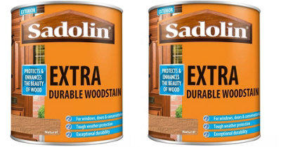 Sadolin Extra Woodstain Natural 2.5L Pack of 2