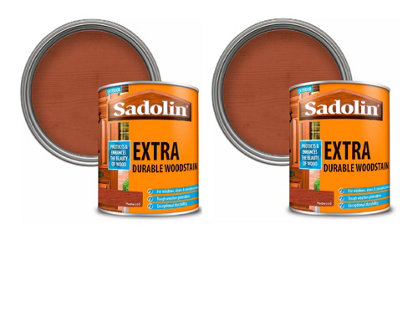 Sadolin Extra Woodstain Redwood 500ml Pack of 2