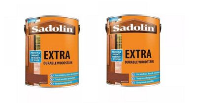 Sadolin Extra Woodstain Redwood 5L Pack of 2