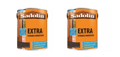 Sadolin Extra Woodstain Rosewood 5L Pack of 2