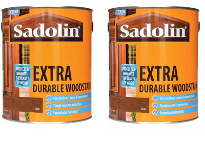 Sadolin Extra Woodstain Teak 2.5L Pack of 2