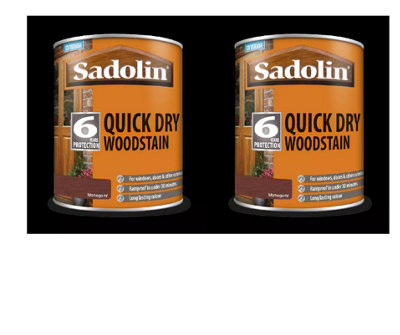 Sadolin Quick Dry Woodstain Mahogany 2.5L Pack of 2