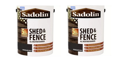 Sadolin Shed & Fence Woodstain Woodland Walk 5L Pack of 2