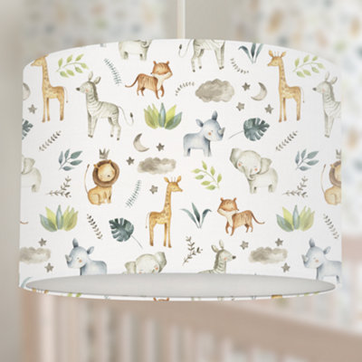 Safari Baby Animals Ceiling Lampshade 25cm x 19cm