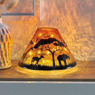 Safari Lamp with String Lights - Battery-Operated LED Decorative Light ...