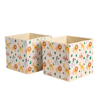 Safari Storage Boxes Multi 2 Pack Folding Space Saving Cube Clothes ...