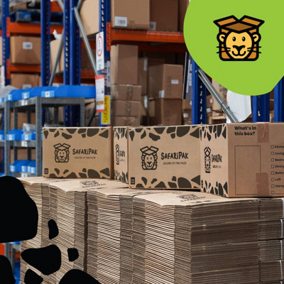 SAFARIPAK - 10 Pack Strong Cardboard Packing Moving House Boxes 52cm x ...