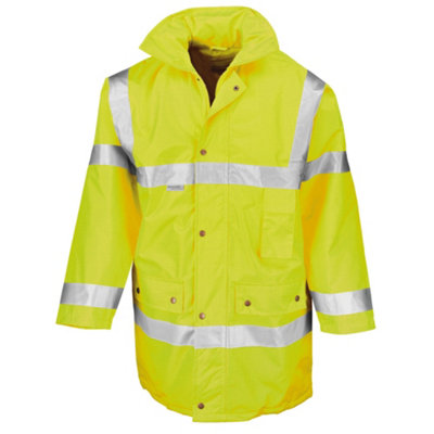 SAFE-GUARD by Result Mens Motorway Hi-Vis Coat | DIY at B&Q