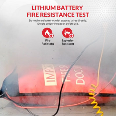SAFE-TECH 800 Dgrees Celsius Tested Fireproof Document Holder, A4 Fire ...