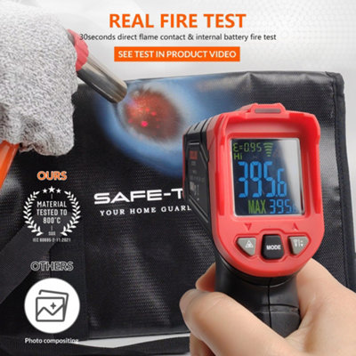 SAFE-TECH Fireproof Lipo Safe Bag for Lithium Battery Storage ...