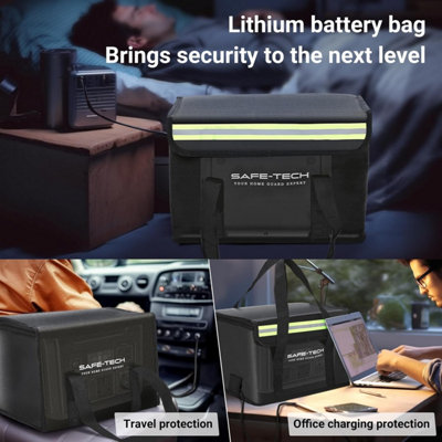 SAFE-TECH Fireproof Lipo Safe Bag for Lithium Battery Storage ...