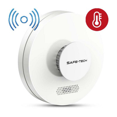 SAFE-TECH Slim Design Home Interlinked Smoke Alarm with Tamperproof 10 ...