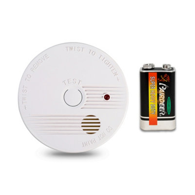 SAFE-TECH Smoke Alarm+Extra Battery, BS EN 14604 Certified, Long ...