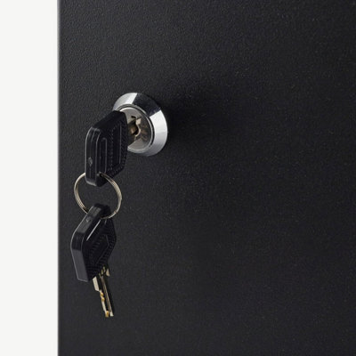 Safes UK Black Keycab 40 Key Cabinet Wall Mounted Safe Key Storage
