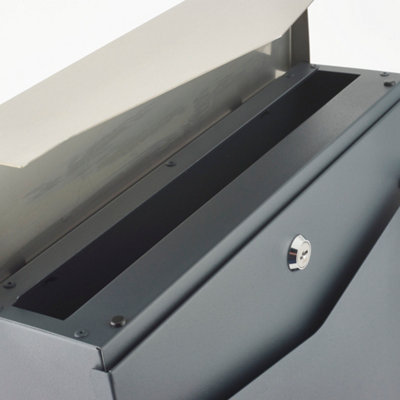 Safes UK Large Modern Stainless Steel / Steel Letterbox Nova