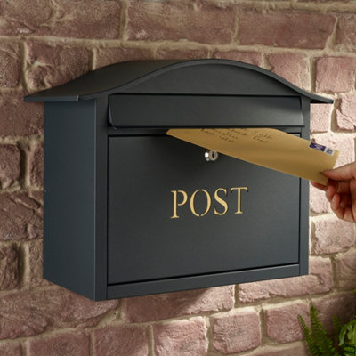 Safes UK Mail Catcher Large Letterbox-High Security Metal Wall Mounted ...