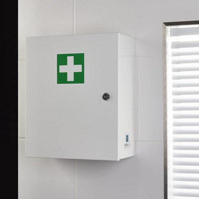 Safes UK Medicab 1 Medical Cabinet Wall Mounted Metal Storage Cupboard ...