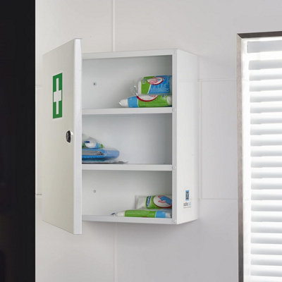 Safes UK Medicab 1 Medical Cabinet Wall Mounted Metal Storage Cupboard ...