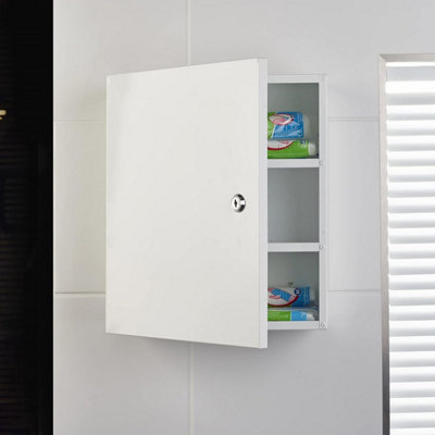 Safes UK Medicab 1 Medical Cabinet Wall Mounted Metal Storage Cupboard ...