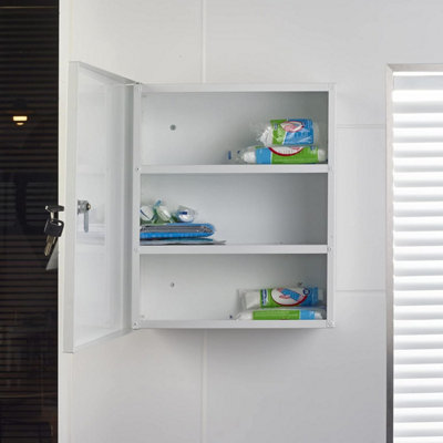 Safes UK Medicab 1 Medical Cabinet Wall Mounted Metal Storage Cupboard ...