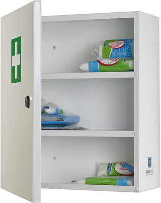 Safes UK Medicab 1 Medical Cabinet Wall Mounted Metal Storage Cupboard ...