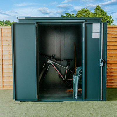 SafeStor Dark Grey Ryedale 6x6x6 Metal heavy-duty outdoor storage unit ...