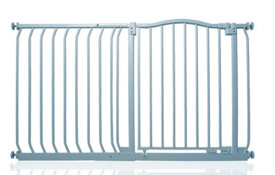 Safetots Curved Top Safety Gate, 125cm - 134cm, Matt Grey, Pressure Fit ...