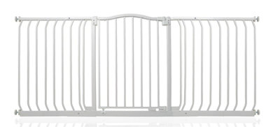 Safetots Curved Top Safety Gate, 170cm - 179cm, Matt White, Pressure ...