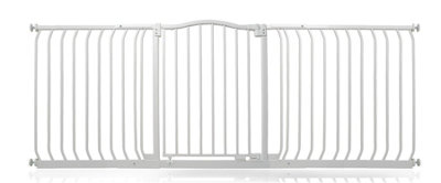 Safetots Curved Top Safety Gate, 188cm - 197cm, Matt White, Pressure ...