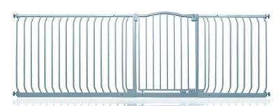 Safetots Curved Top Safety Gate, 225cm - 234cm, Matt Grey, Pressure Fit ...