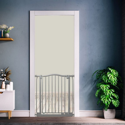 Safetots Curved Top Safety Gate, 225cm - 234cm, Matt Grey, Pressure Fit ...