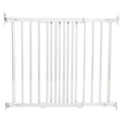 Safetots Diagonal Fit Baby Gate, 67cm - 105.5cm, White Wood, Multi Fit ...