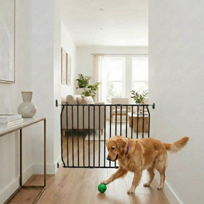 Safetots Eco Screw Fit Baby Gate, Black, 130cm - 140cm, Stair Gate for ...