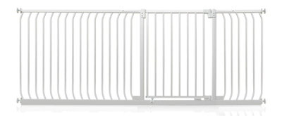 Safetots Elite Pressure Safety Gate, 207cm - 216cm, Matt White, Pressure Fit Stair Gate