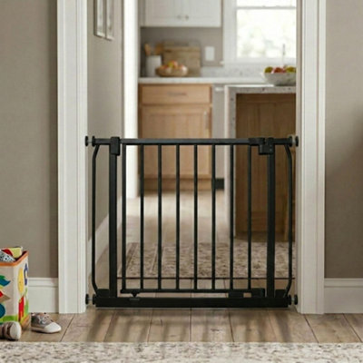 Safetots Elite Pressure Safety Gate, 234cm - 243cm, Matt Black ...