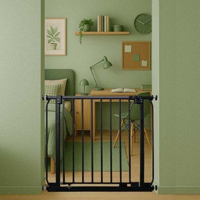 Safetots Elite Pressure Safety Gate, 234cm - 243cm, Matt Black ...