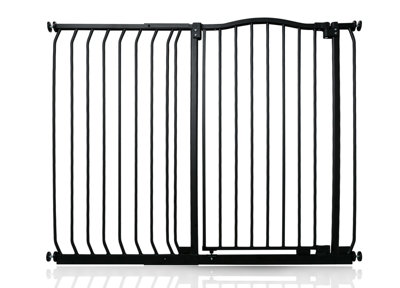 Safetots Extra Tall Curved Top Safety Gate, 116cm - 125cm, Matt Black ...